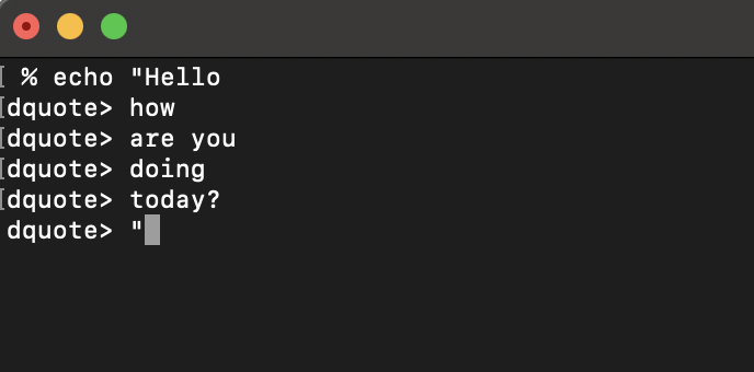 How To Come Out Of Dquote Prompt In Terminal MacOS Linux Code2care